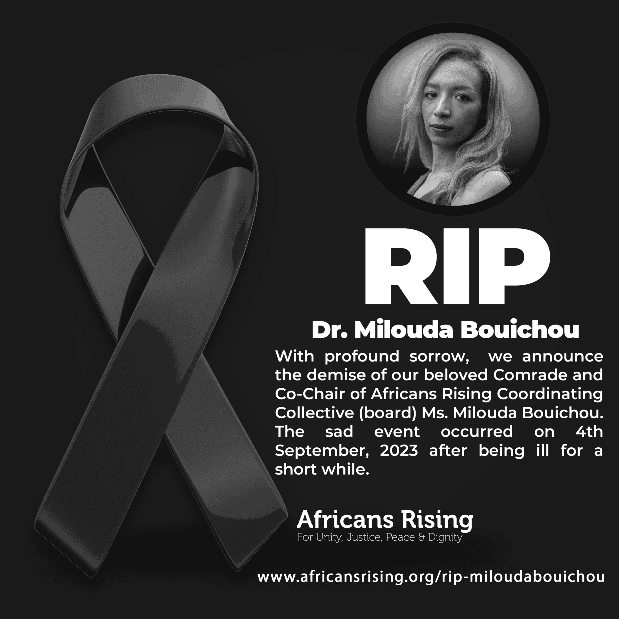 Africans Rising mourns a board member – Ms. Milouda Bouichou - Africans ...